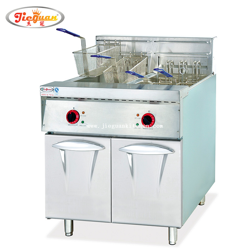 Freestanding 28L+28L 2tank deep chicken fryer electric